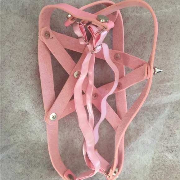 Other | Nwt Faux Leather Pentagram Spike Leg Garter | Poshmark